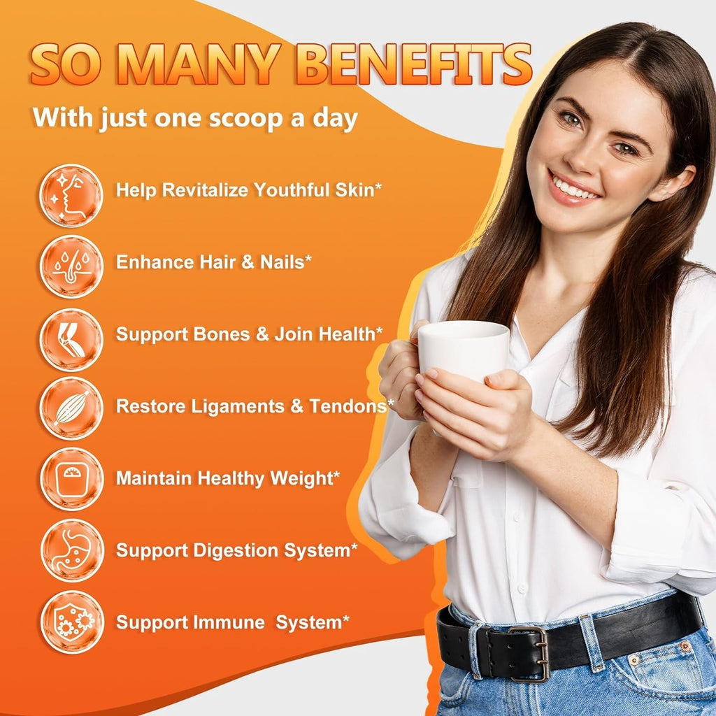 Multi Hydrolyzed Collagen Peptides Powder, Strengthening Bones and ...