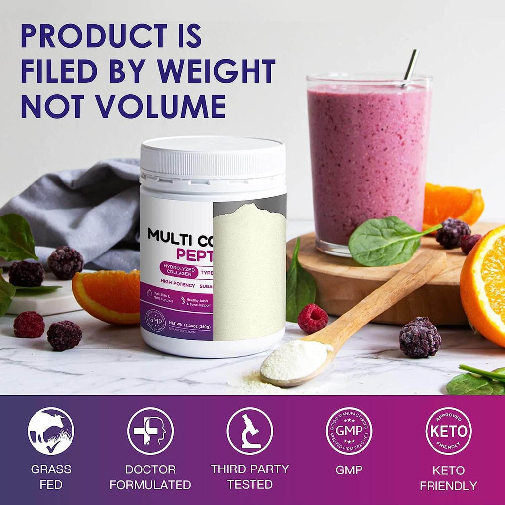 Multi Natural Hydrolyzed Collagen Peptides Powder for Women - Nature Target