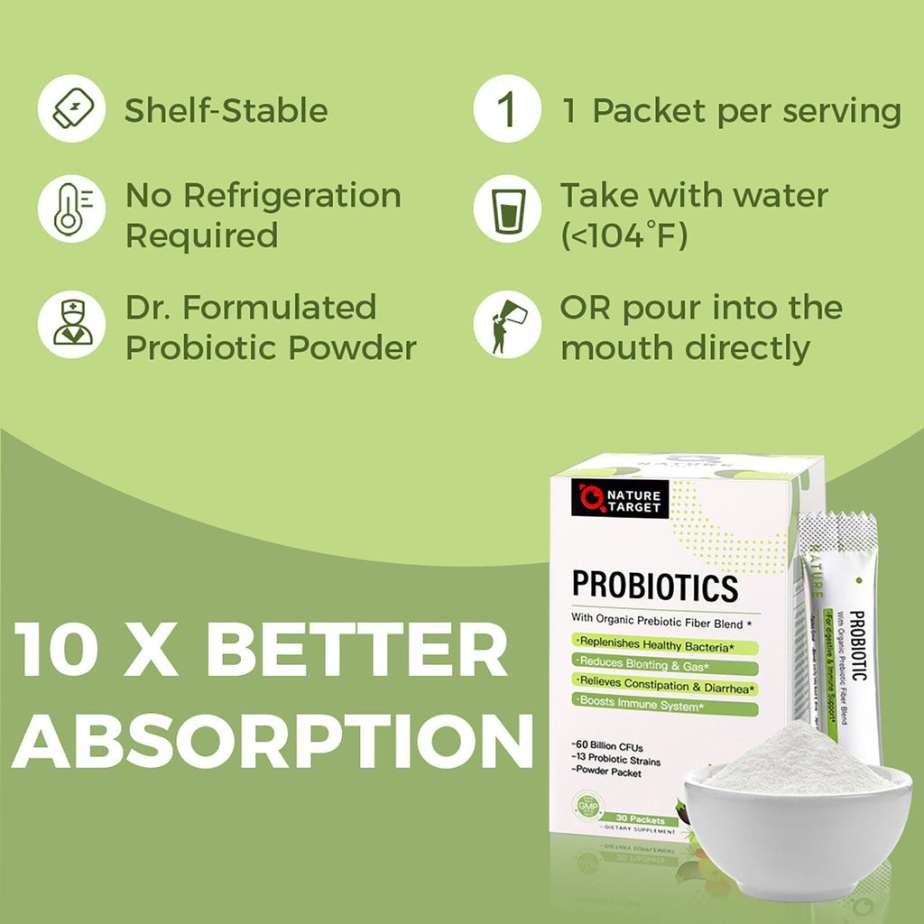 Probiotics Powder for Women-Men-Kids, Enhance Immune System - Nature Target