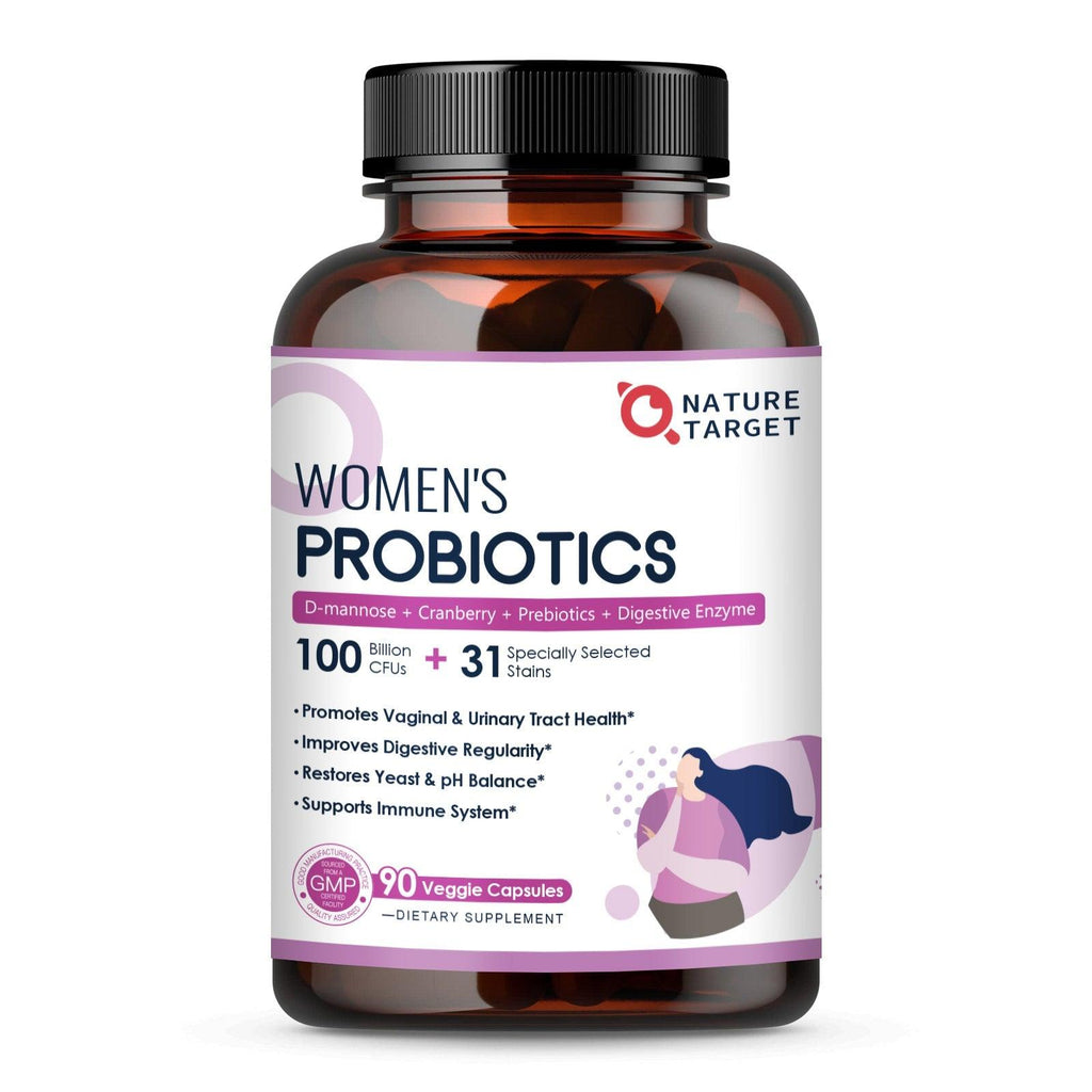 Probiotic for Women's Gut Health, 90 Veggie Capsules, 100 Billion CFUs ...