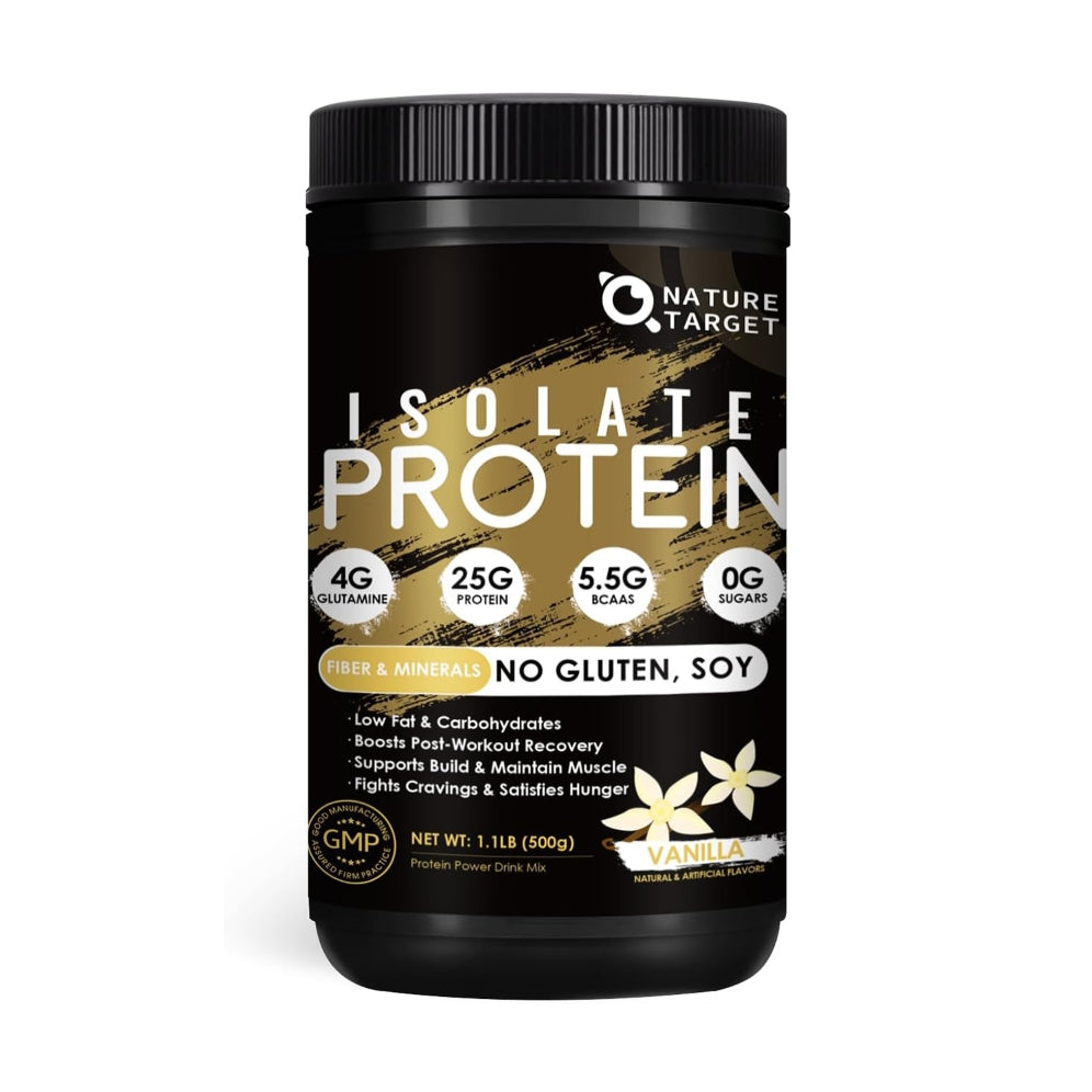 Isolate Whey Protein Powder Vanilla, 25g Protein Low Carb Sugar-Free ...