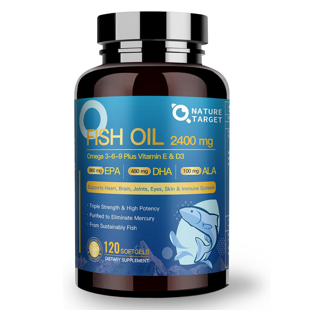 Fish Oil Supplements Softgels with Vitamin D3 & E - EPA & DHA & ALA ...